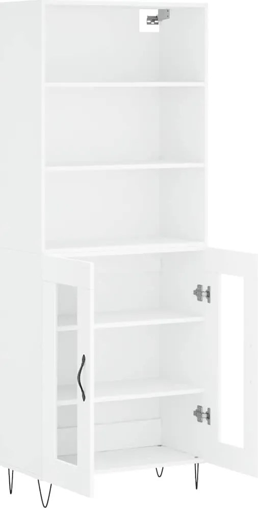 Skříň highboard bílá 69,5 x 34 x 180 cm kompozitní dřevo 3189309