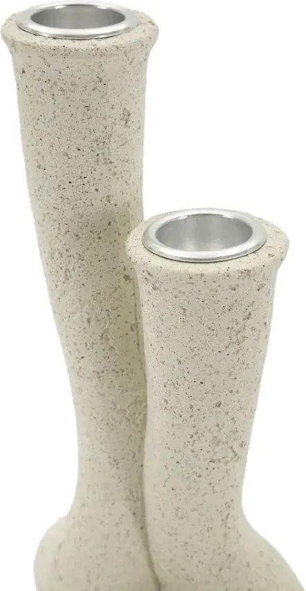 Designový svícen Stons 17,5 cm krémový
