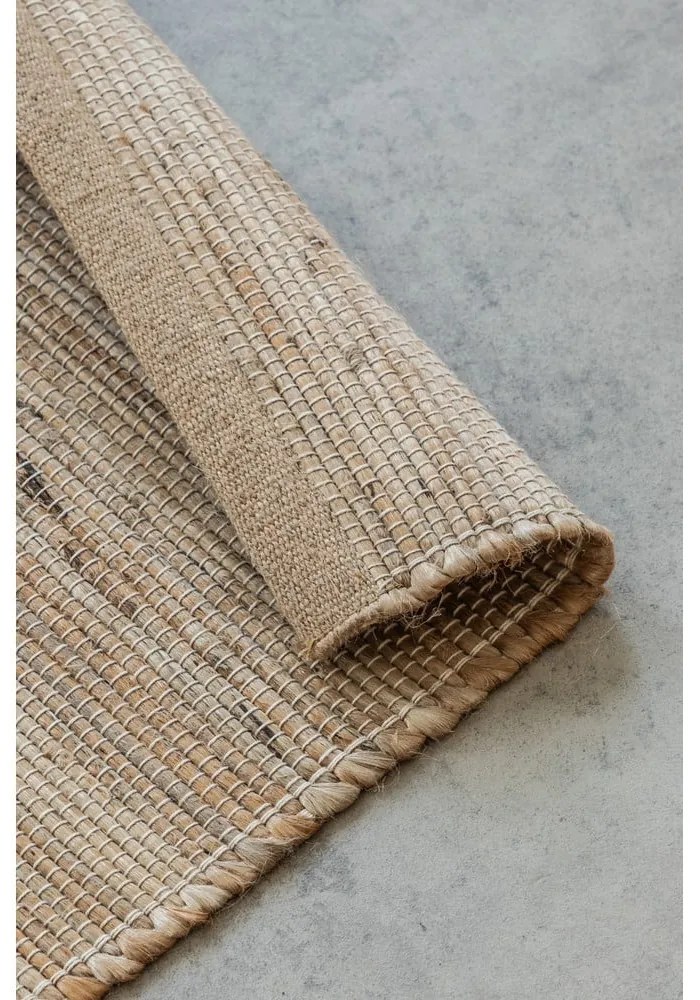 Béžový oboustranný/ručně tkaný koberec s příměsí juty 120x170 cm Handloom – Hanse Home