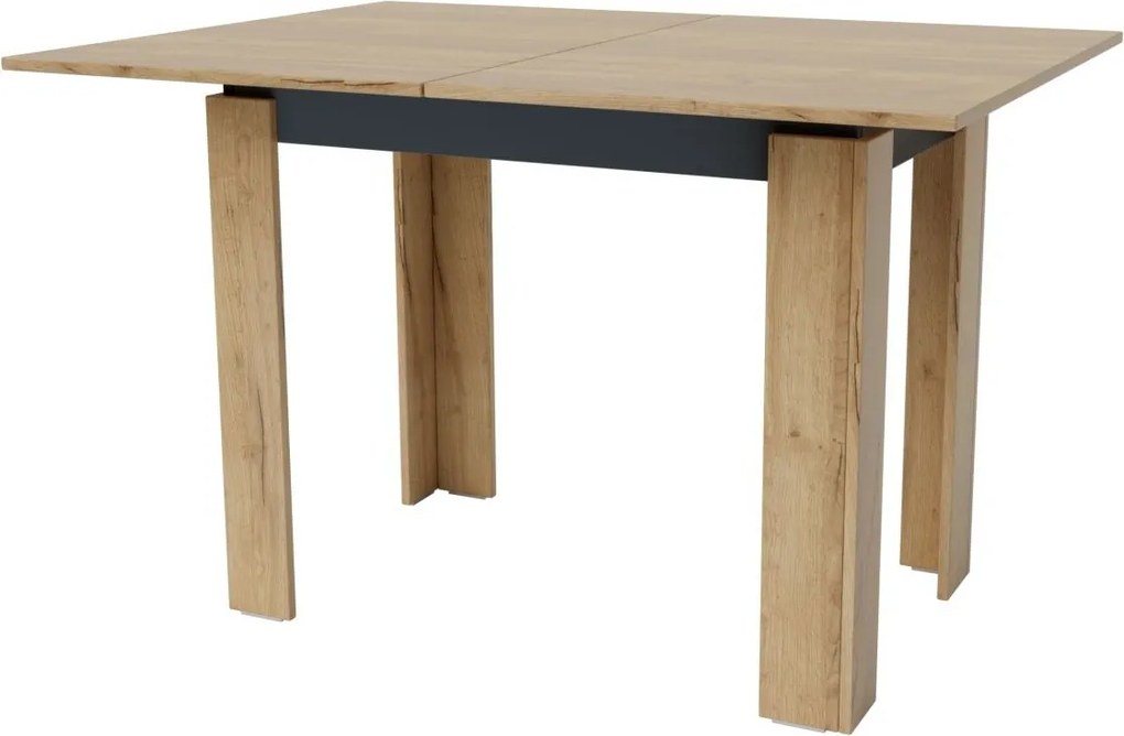 VerDesign LILY rozkládací jídelní stůl, kraft zlatý-antracit