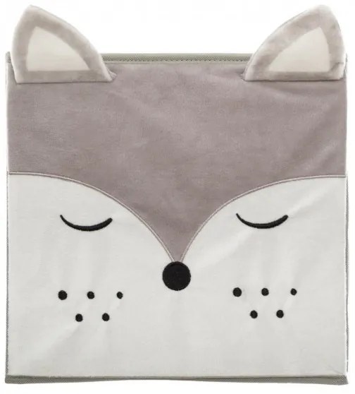 Atmosphera for Kids Úložný box na hračky Fox šedý 29x29cm