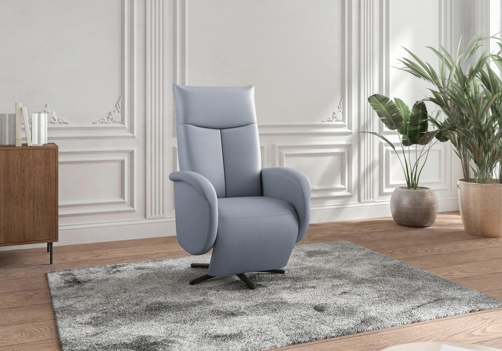 XXXLutz RELAXAČNÍ KŘESLO, kůže, šedomodrá Sit & More - Online Only křesla & taburety - 00014401626W