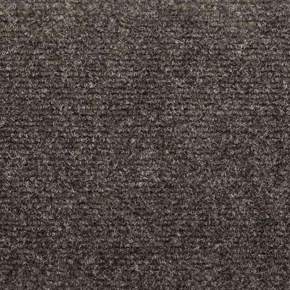 Schodové rohože samolepicí 15 ks 56x17x3 cm antracitové půlkulaté 322352