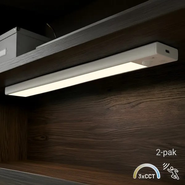 SADA 2x LED Nab. osvětlení nábytku se senz. VIRO LED/1,2W/800 mAh 30cm CCT bílá