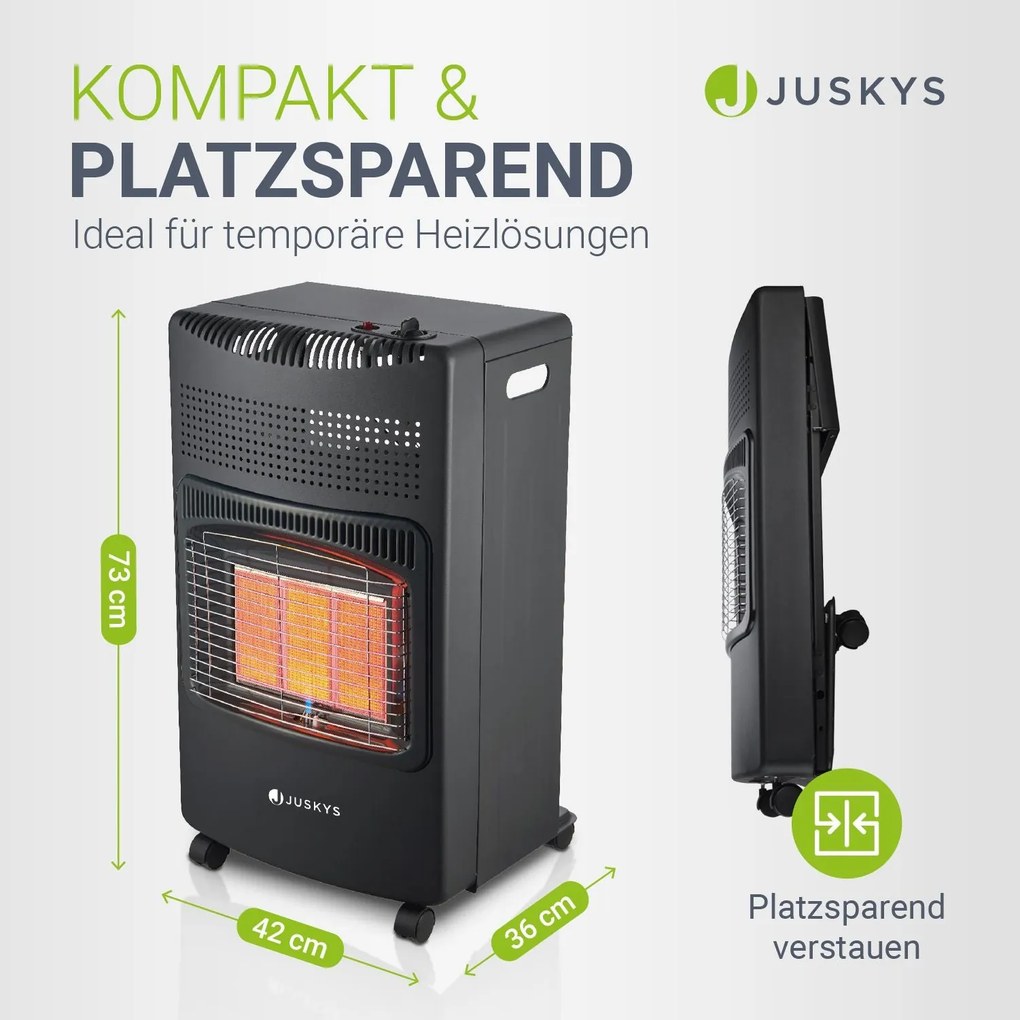 Juskys Plynová kamna 4,2 kW Barva: Bílá