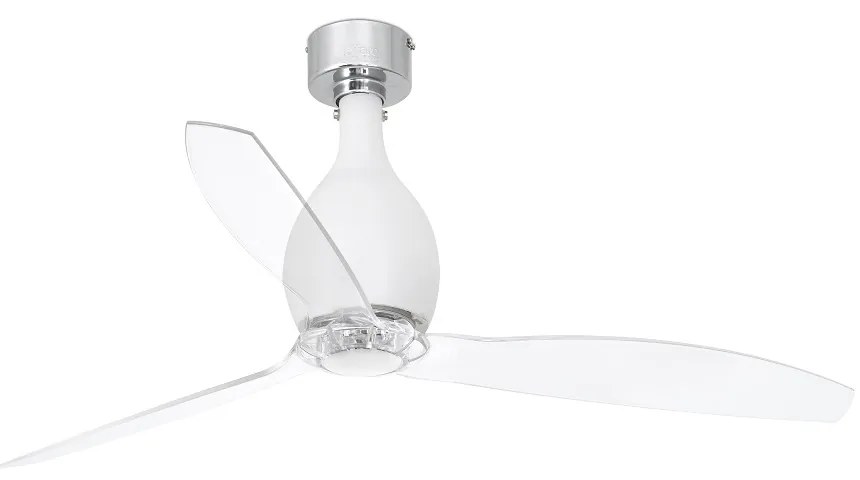 FARO MINI ETERFAN 32025 50,4“ matná bílá/transparentní Reverzní stropní ventilátor