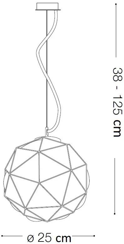 Závěsné svítidlo Ideal Lux Maglie SP1 D25 159287 25cm
