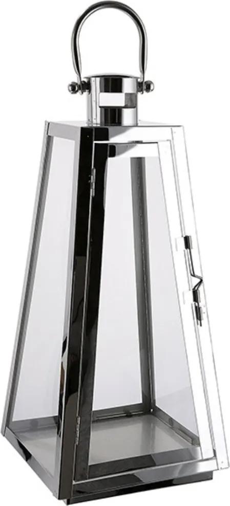 GILDE Lucerna stříbrný Conical 40-55 cm Velikost: 40x18x18 cm