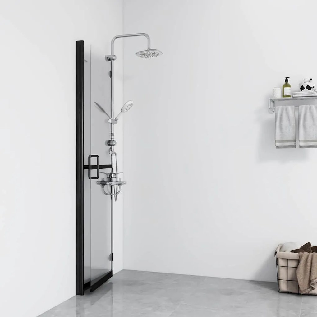 Skládací sprchová zástěna čiré ESG sklo 80 x 190 cm 151181