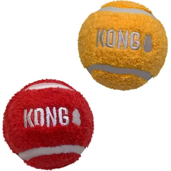 Hračka tenis + plyš KONG Sport® Softies Balls L 2 ks