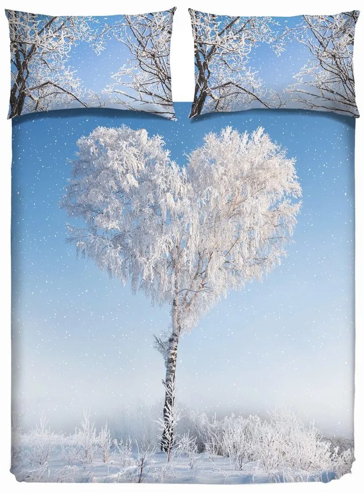 3D italské povlečení 100% bavlna Love tree - 140x200 / 70x90 cm