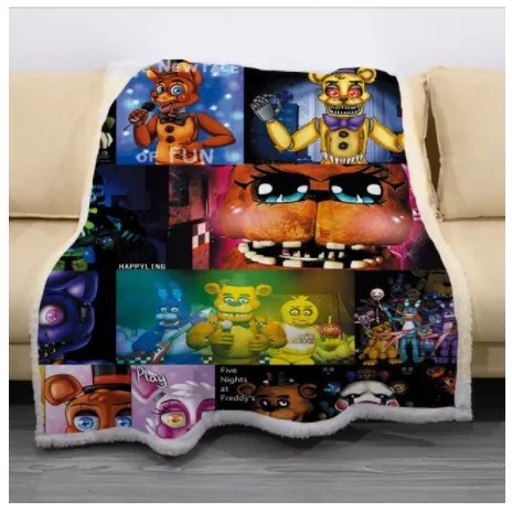 Plyšová deka s 3D potiskem Five Nights at Freddys Variace: 22, Velikost: 100 x 150 cm