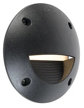 Moderní venkovní nástěnné bodové světlo černé vč. LED IP65 - Leti