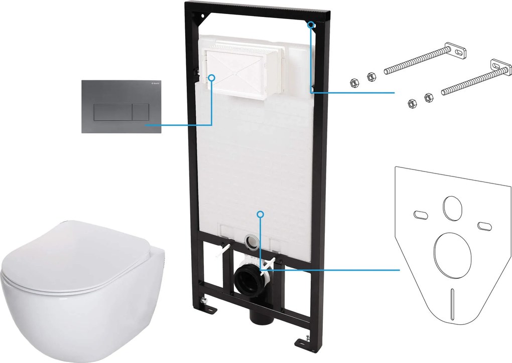 Deante Toilet set, concealed, 6 in 1