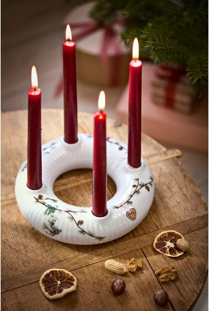 Porcelánový adventní svícen s vánočním motivem Hammershøi Christmas – Kähler Design