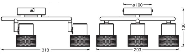 Ledvance - LED Bodové svítidlo DECOR CORK 3xGU10/3,4W/230V
