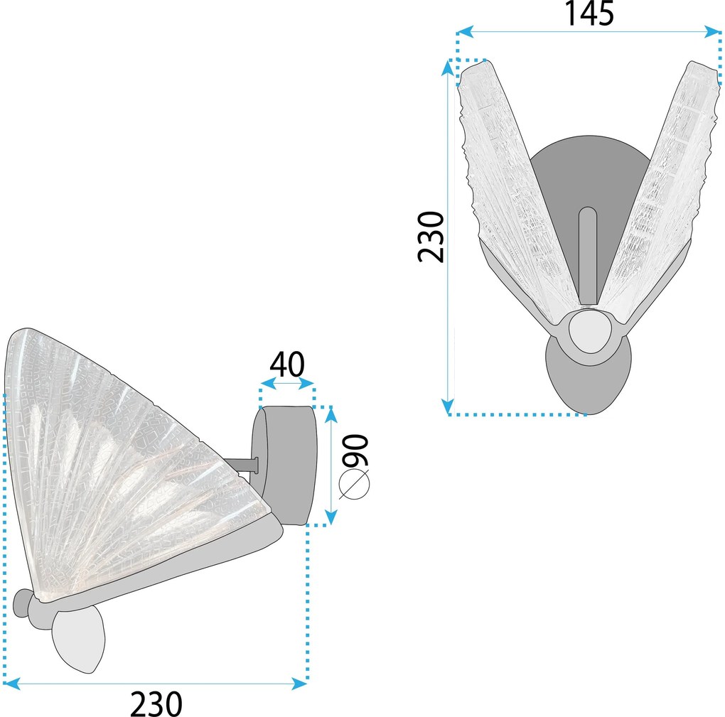 Toolight Toolight, LED nástěnné svítidlo, 5W, 3000K, LHJ104-1W, světlé růžové zlato, OSW-50042