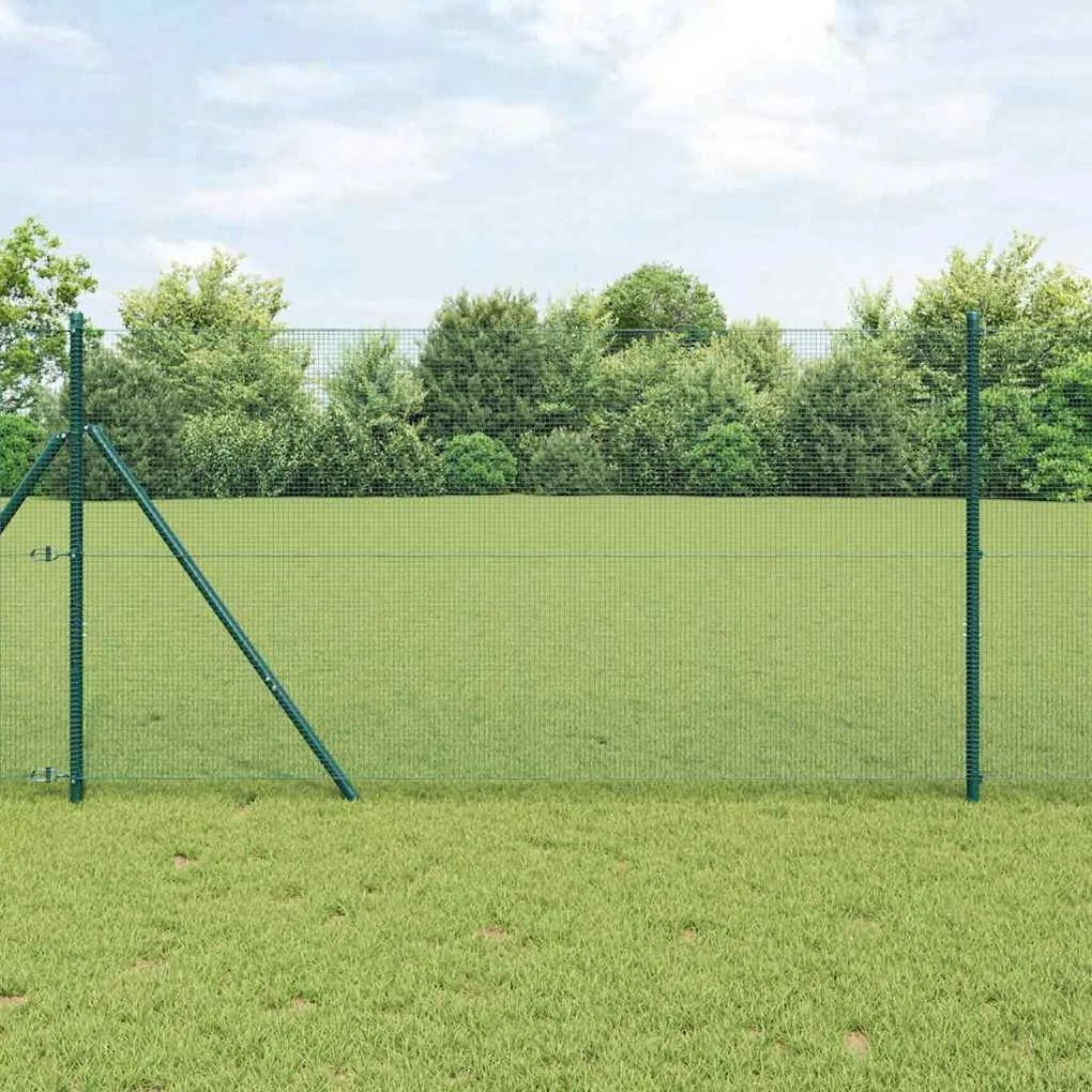 Zemní upevnění svařované drátěné ploty 25 x 1,2 m Zelená 3351729