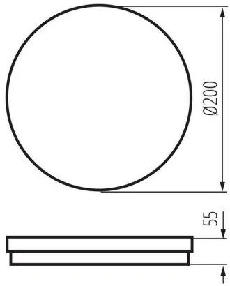 LED svítidlo Kanlux BENO ECO 20W CCT O B černé 20W 3000K/4000K/6500K IP65 38383