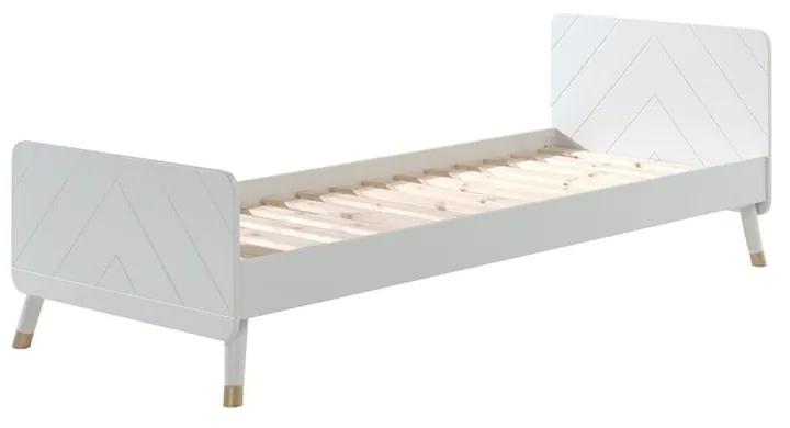 Bílá dětská postel z borovicového dřeva Vipack Billy, 90 x 200 cm