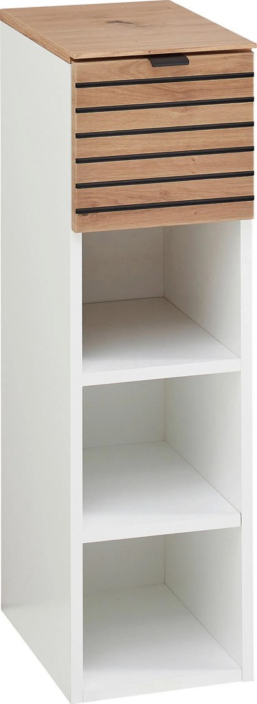 XXXLutz ZÁVĚSNÁ SKŘÍŇKA, bílá, dub artisan, 25/84/37 cm Voleo - Šatní skříně - 002737045508