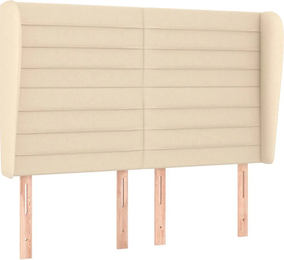 Box spring postel s matrací krémová 140x200 cm textil 3128050