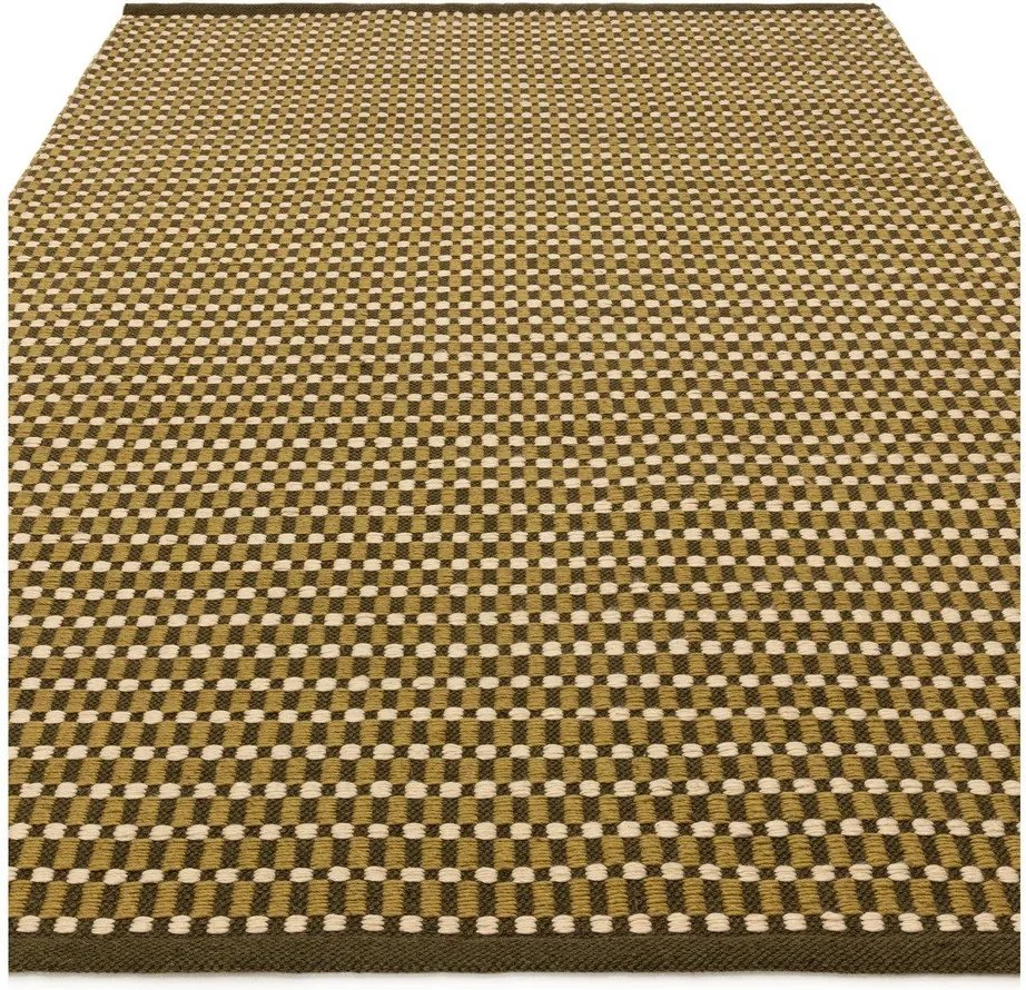 Khaki ručně tkaný koberec s příměsí vlny 160x230 cm Ember – MADE