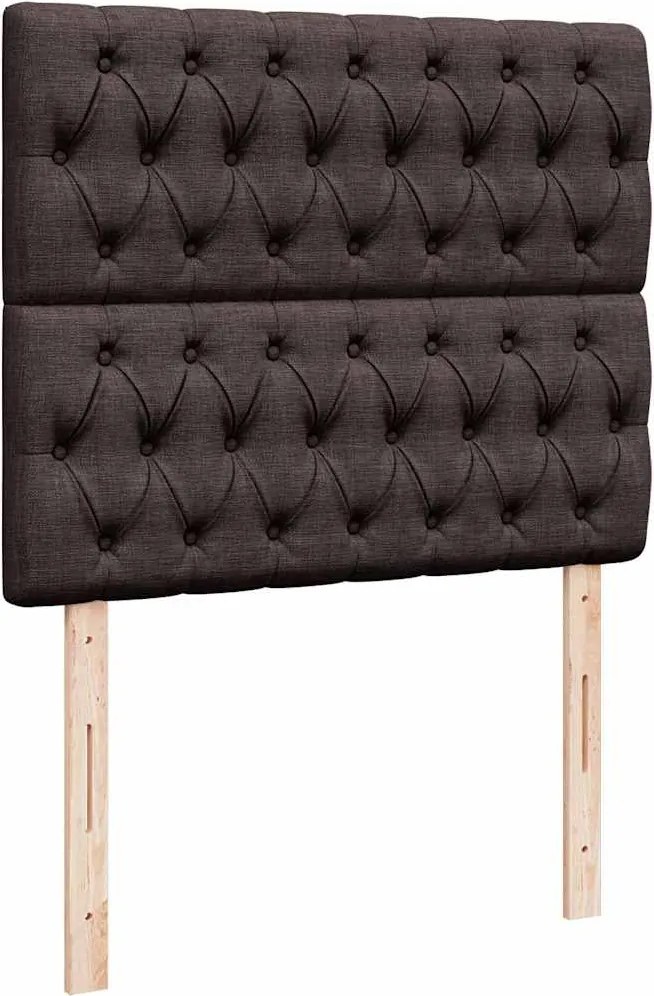 Box spring postel s matrací tmavě hnědá 120x200 cm textil 3292033
