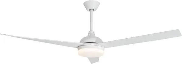 NV 9953198 Stropní ventilátor se světlem FLOW matná bílá ocel a sklo bílá 5ti rychlostní dálkové ovládání 37W LED 3000K - NOVA LUCE