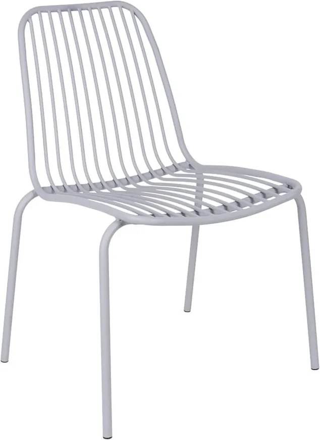LEITMOTIV Sada 2 ks: Venkovní židle Lineate Metal šedá 43 × 43 × 84 cm