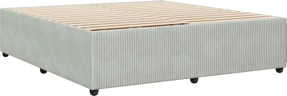 Rám postele bez matrace světle šedý 180 x 200 cm samet 3285024