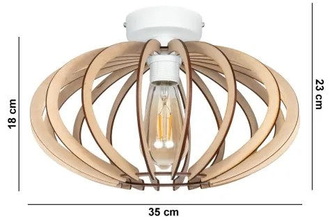 Přisazený lustr EARTH 1xE27/60W/230V bílá/béžová