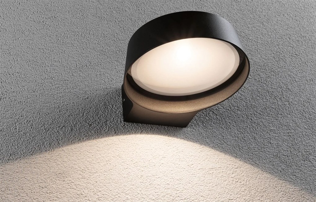 P 94789 LED venkovní nástěnné svítidlo Capea Grand IP44 162x195mm 3000K 11,5W 230V 108° antracit hliník - PAULMANN