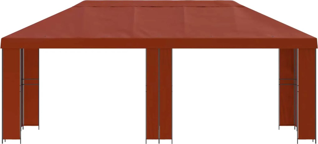 Zahradní altán 6 x 3 m Cihlová Polyester a ocel 190 gsm 3376010
