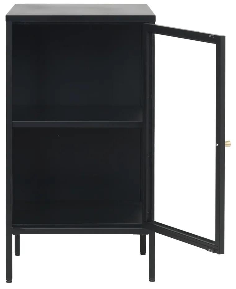Černá vitrína Unique Furniture Carmel, výška 85 cm