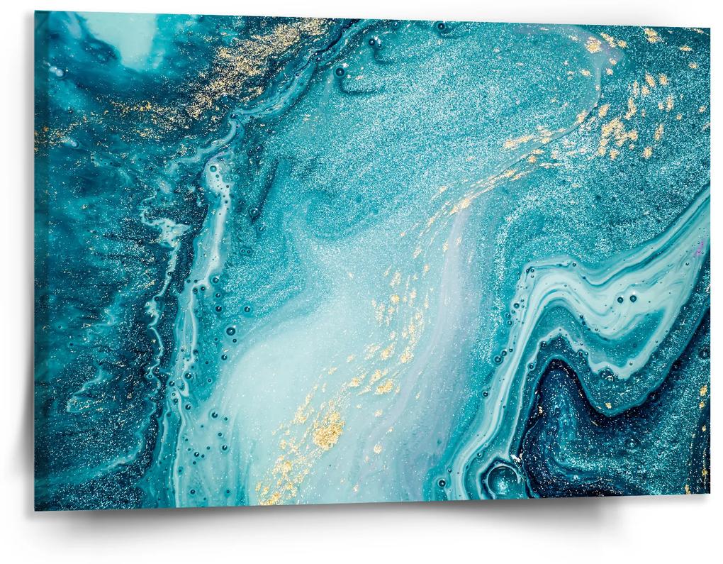 Obraz SABLIO - Modrý pigment 150x110 cm