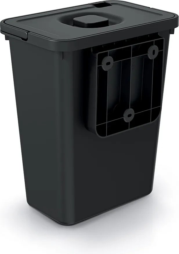 Odpadkový koš System Flad s víkem 10 L černý