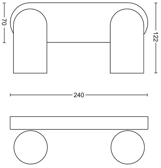 Philips 50582/30/PN - Bodové svítidlo MYLIVING PONGEE 2xGU10/5,5W/230V