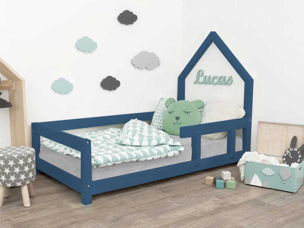 Benlemi Dětská postel domeček POPPI s bočnicí vpravo Barva: Bílá, Rozměr: 90 x 200 cm