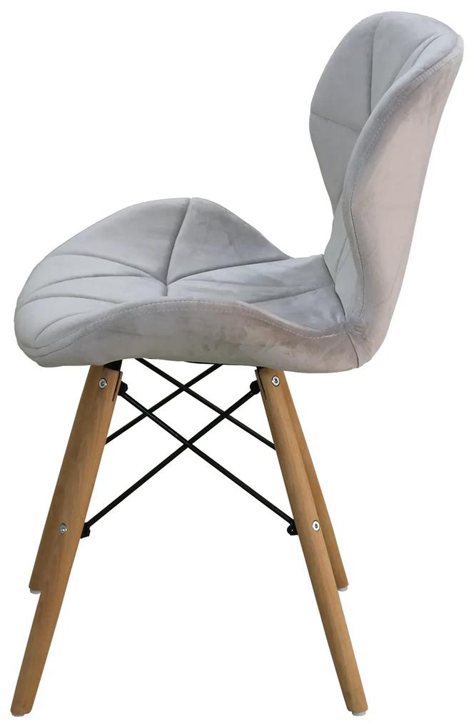 IDEA Jídelní židle ALFA šedý samet