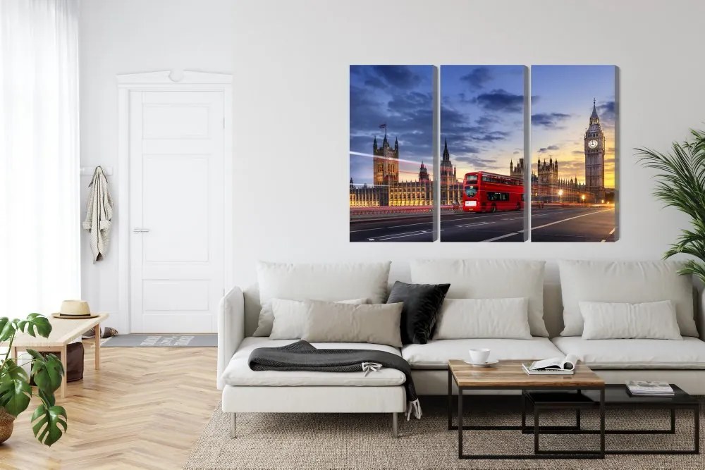 Vícedílný obraz Panorama Westminster A Big Ben, Londýn Nedostatek Nedostatek Plátno Canvas 60x40