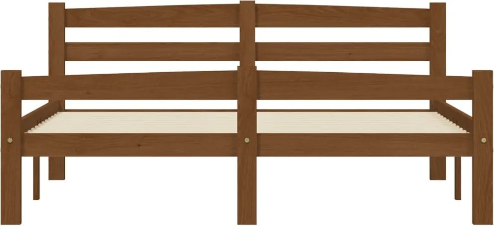 Rám postele bez matrace Honey Brown Masivní borovicové dřevo 322078