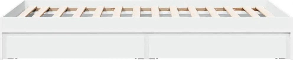 Rám postele se zásuvkami bílý 90 x 200 cm kompozitní dřevo 3280678