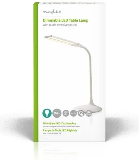 Nedis LTLG3M1WT4 - LED Stmívatelná stolní lampa LED/6W/5V 2200 mAh bílá