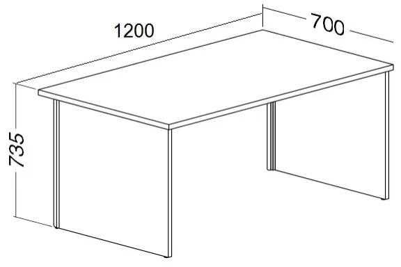 Stůl ProOffice A 120 x 70 cm