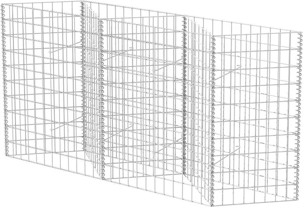 Gabionový koš pozinkovaná ocel 120 x 30 x 100 cm 142539