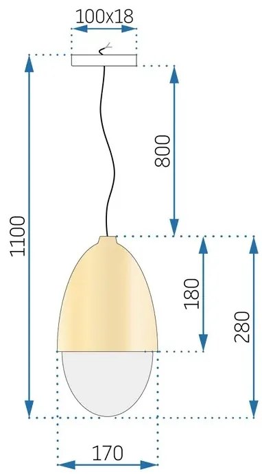 Ořechové stropní svítidlo Wood APP952-1CP hnědobílé