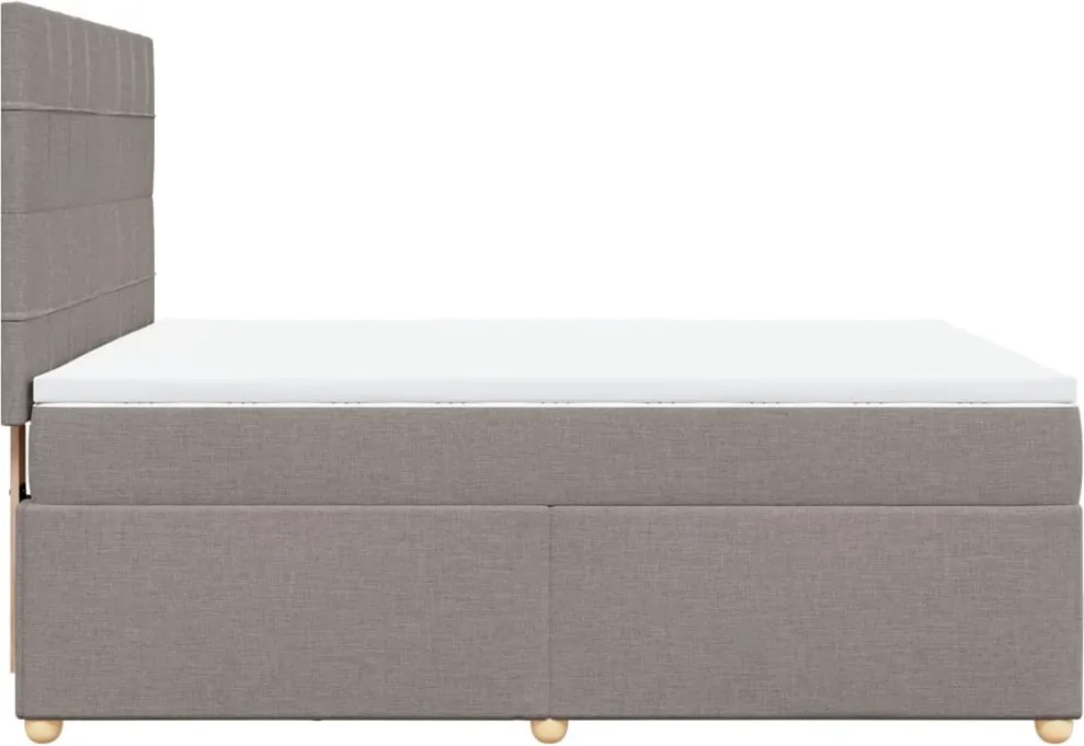Box spring postel s matrací taupe 140x200 cm textil 3293607