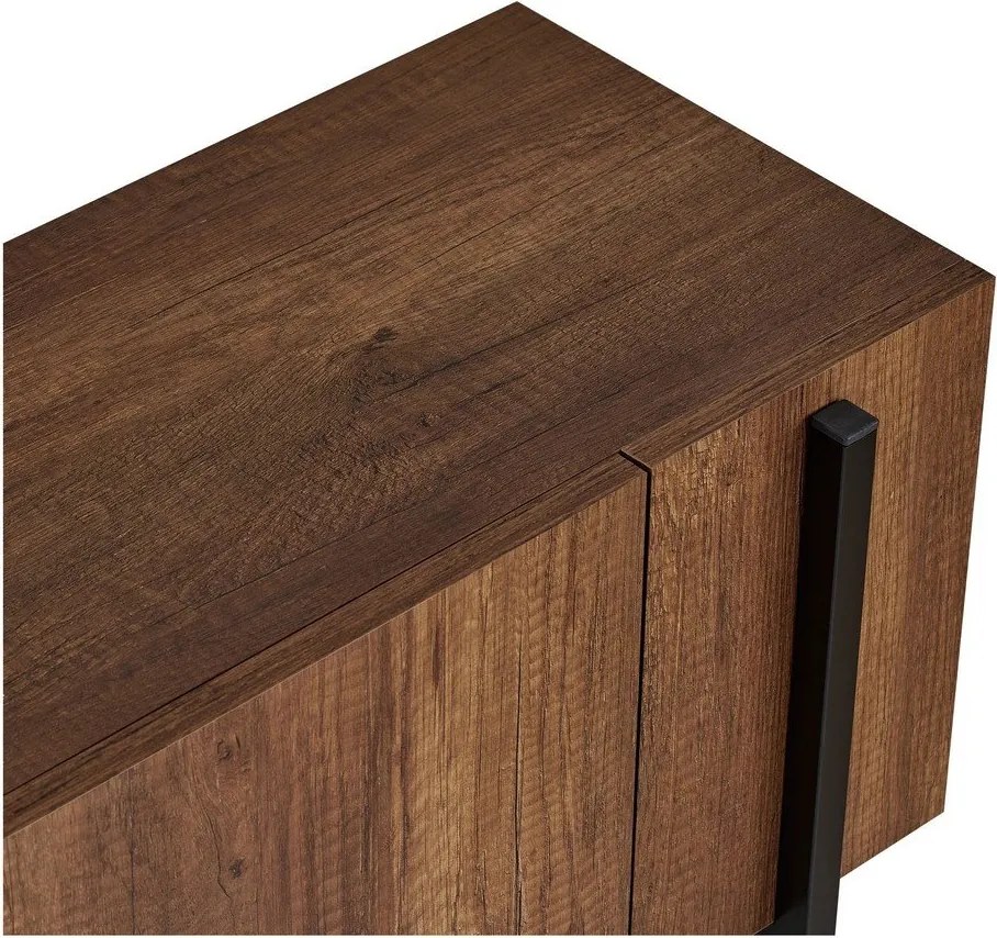 TV stolek v dekoru ořechu v tmavě přírodní barvě 180x45x30 cm Nexus – Kalune Design
