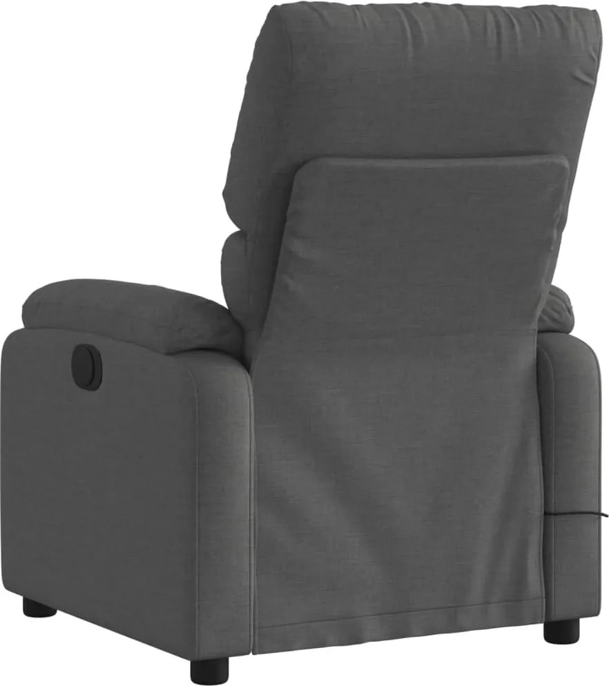 Masážní křeslo s polohovacím mechanismem, tmavě šedé, látkové 3205685